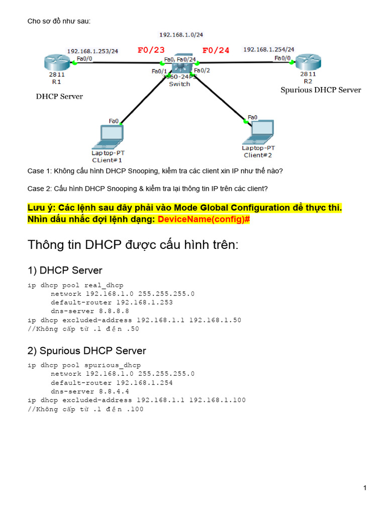 DHCP Snooping | PDF