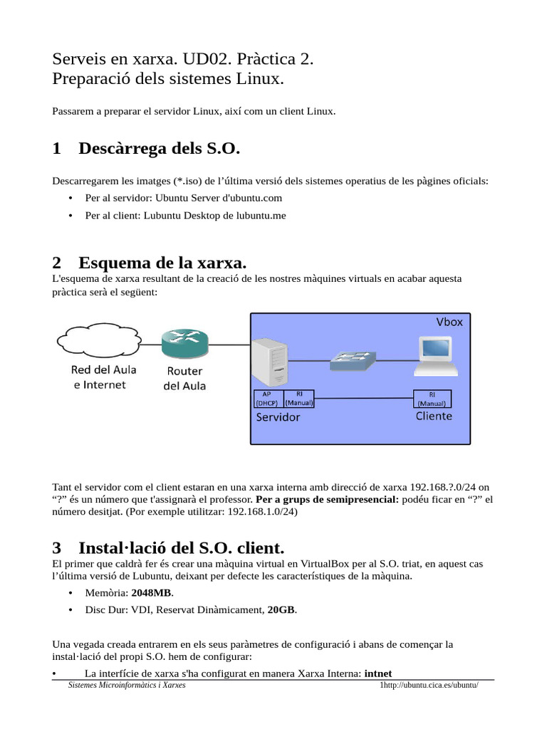 SMR SR UD02 P2 Preparacion Sistemas Linux V1 Va | PDF