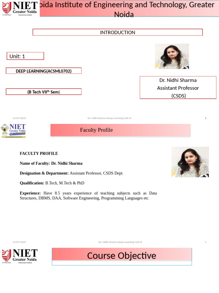 Unit1 Deeplearning Updated | PDF | Coefficient Of Determination | Errors And Residuals