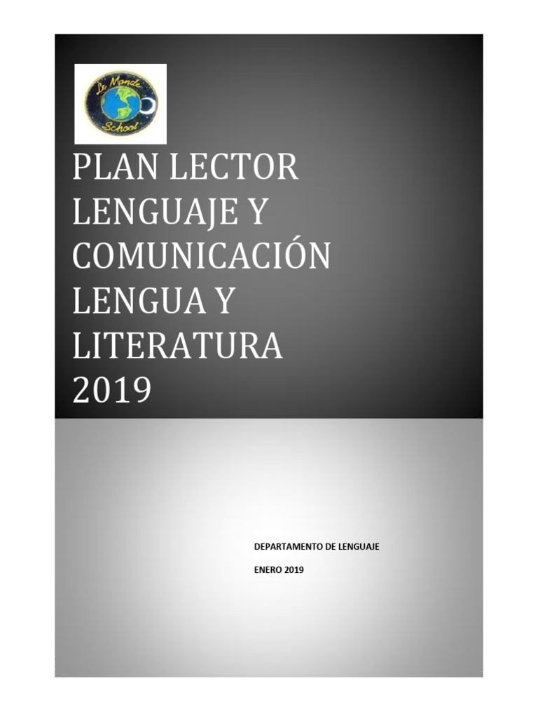Plan Lector 2019 Lenguaje y Comunicacion Lengua y Literatura | PDF ...