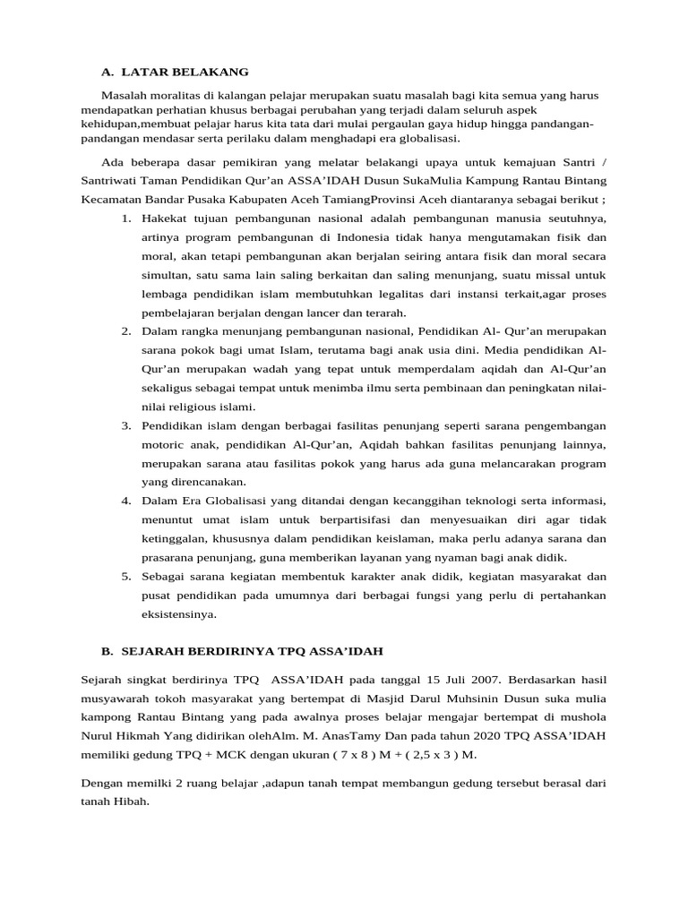 Latar Belakang | PDF