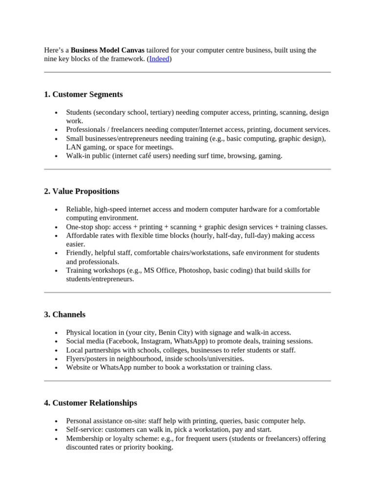 Business Model Canvas | PDF | Internet | Software
