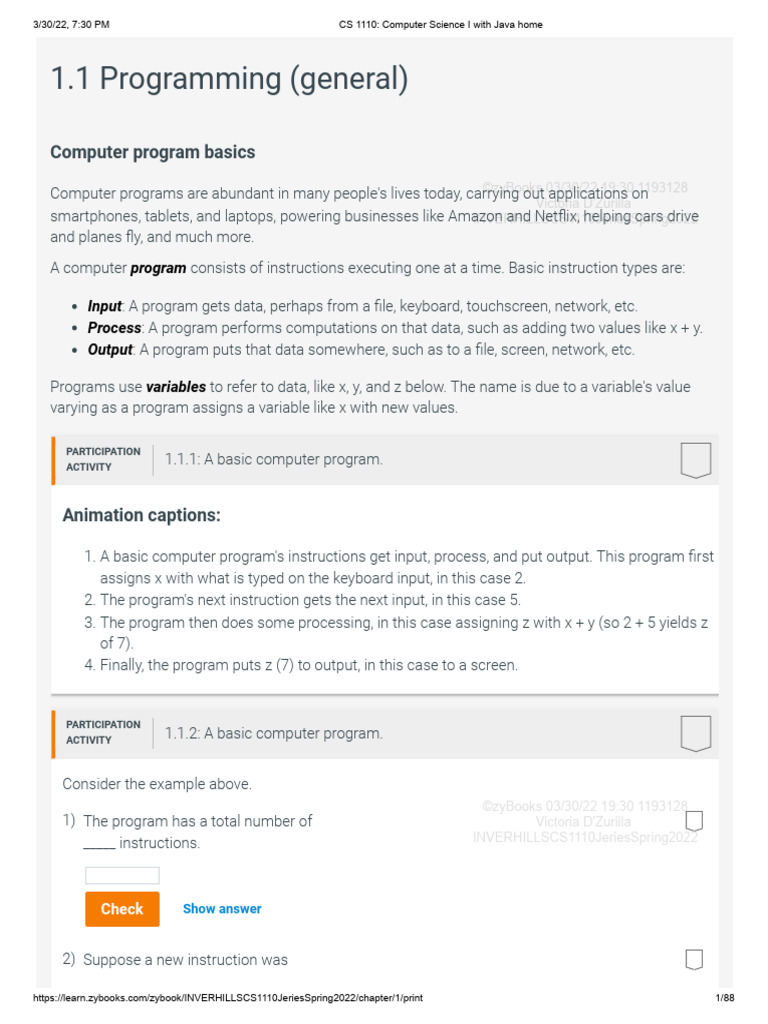 Output Variable in Java Program | PDF | Computer Program | Programming