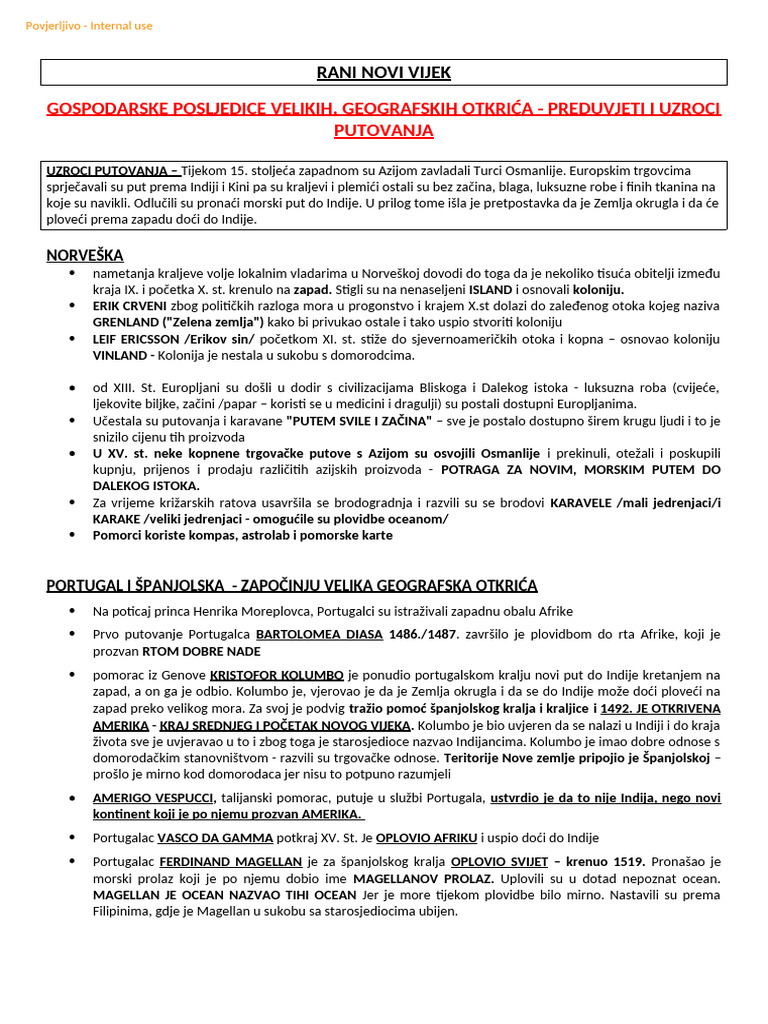 Rani Novi Vijek | PDF