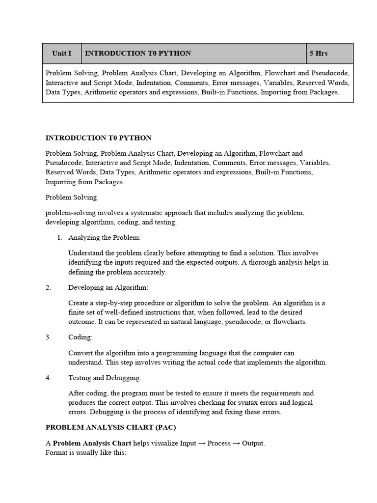 Python Problem Solving Basics | PDF | Control Flow | Python ...