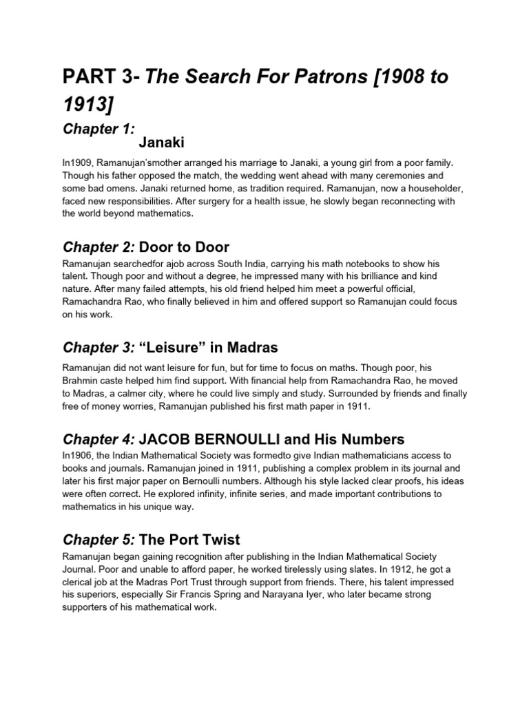 The Man Who Knew Infinity - A Summary PDF | PDF | Mathematics