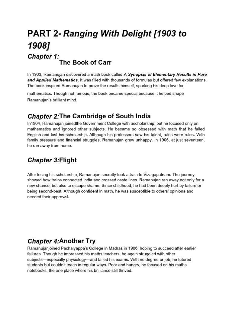 The Man Who Knew Infinity - A Summary PDF | PDF | Mathematics