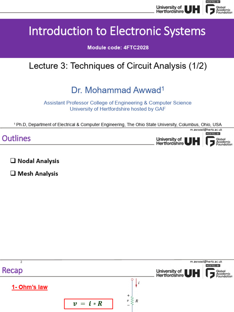 Circuit Analysis Techniques Overview | PDF | Network Analysis ...