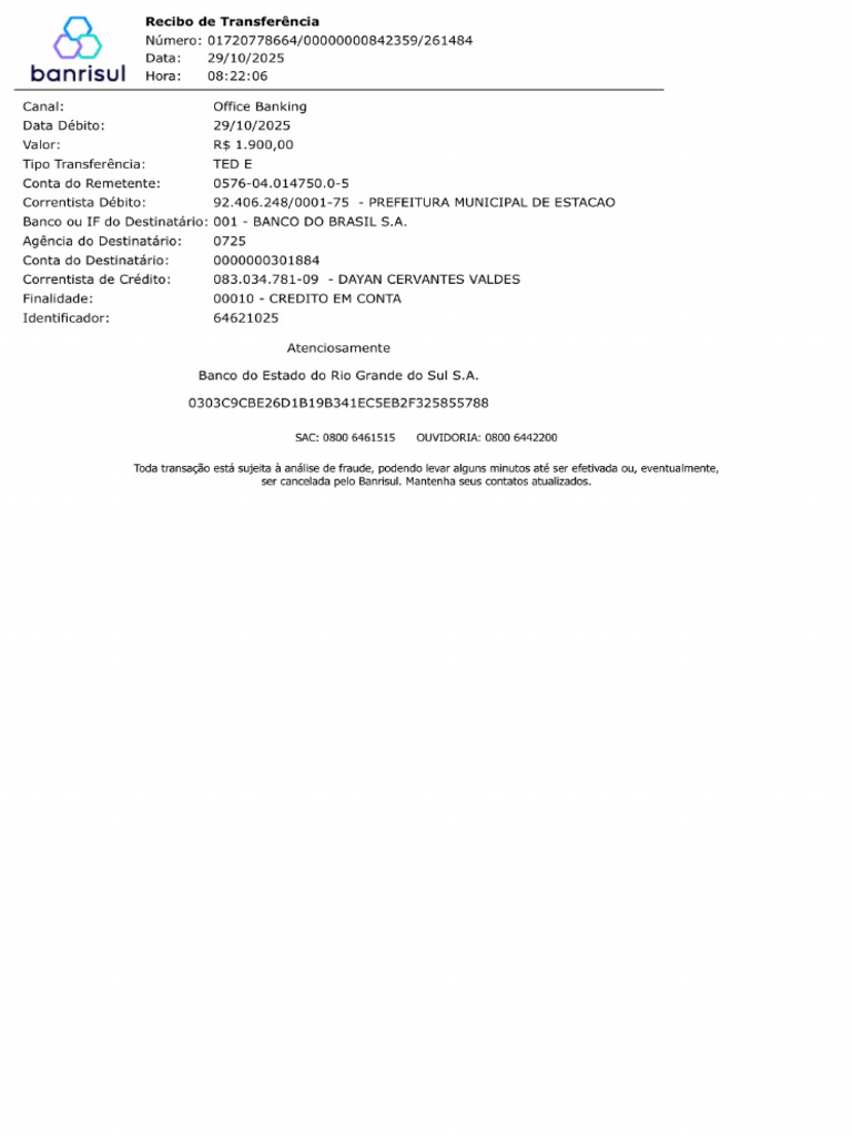 Banrisul Office Banking - G | PDF