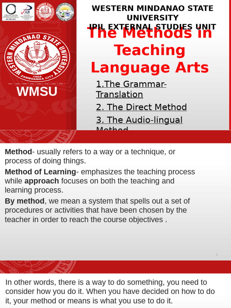 Language Arts Teaching Methods Overview | PDF | Second Language ...