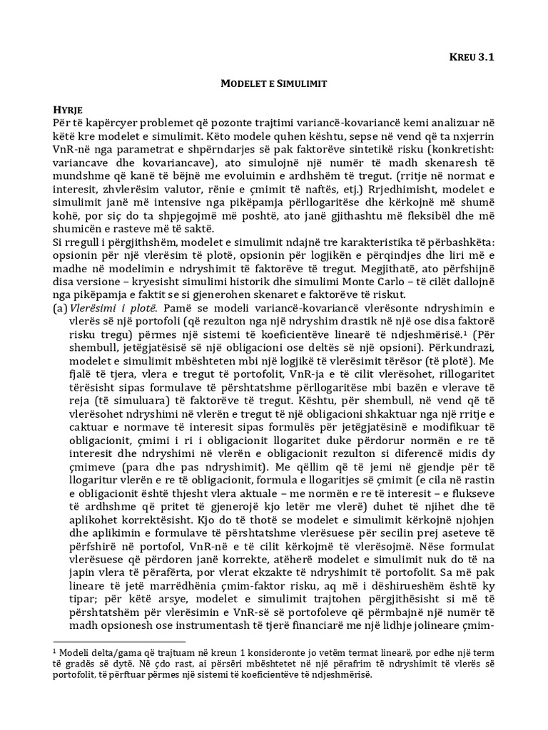 Kreu 3.1 - Modelet e Simulimit | PDF