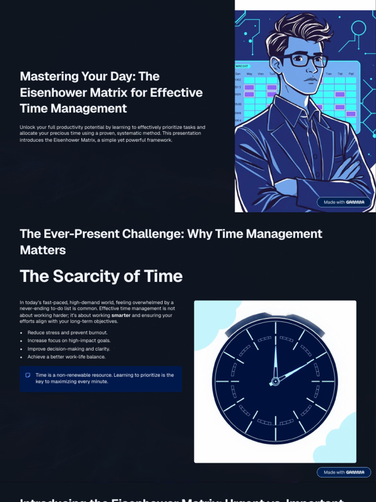 Mastering Your Day the Eisenhower Matrix for Effective Time Management ...