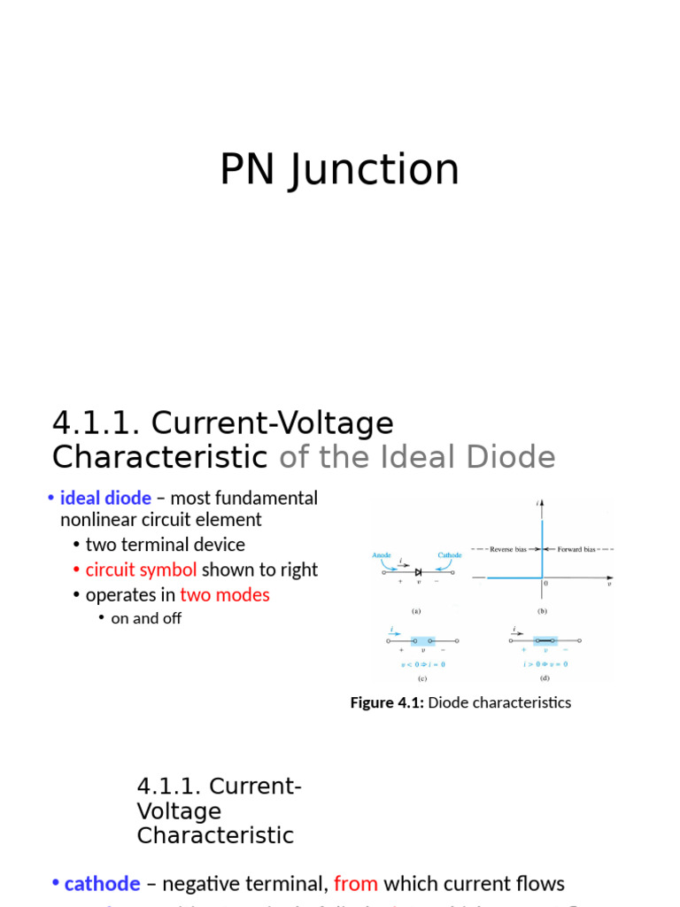 PN Junction Diode I-V Characteristics | PDF | P–N Junction | Diode