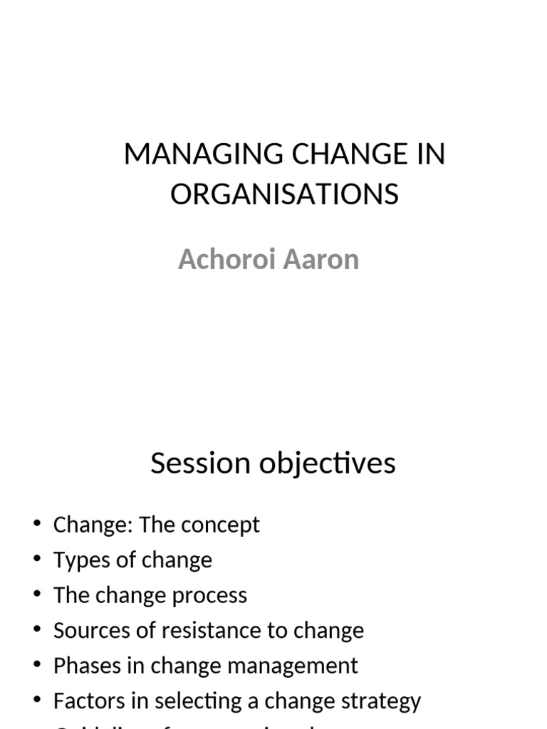 Managing Change-Innovation | PDF | Change Management
