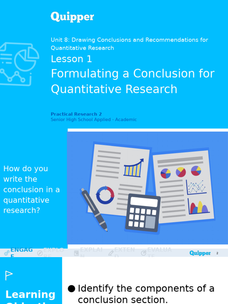 FINAL (PS) - PR 2 11 - 12 - UNIT 8 - LESSON 1 - Formulating Conclusion For Quantitative Research ...