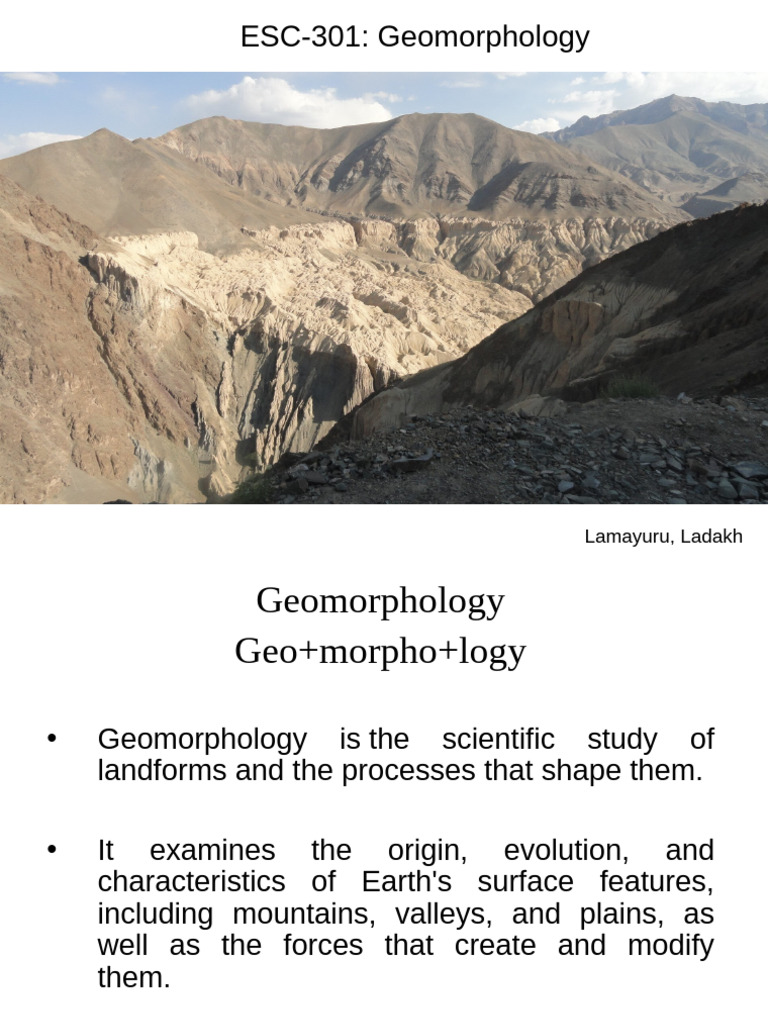 Concepts in Geomorphology Overview | PDF | Geomorphology | Erosion