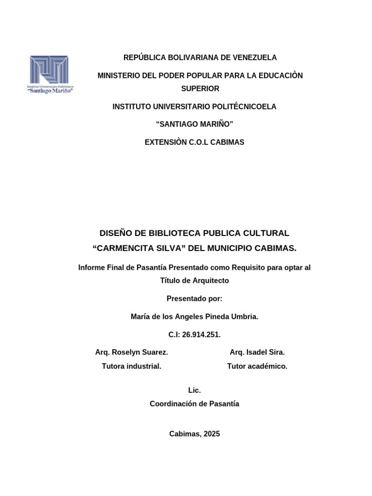 Proyecto Pasantias | PDF | Diseño | Gobierno local