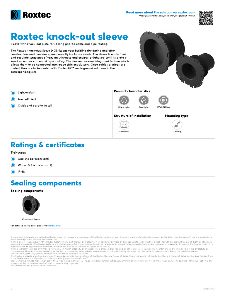Roxtec Knockout Sleeve | PDF | Common Law | Private Law