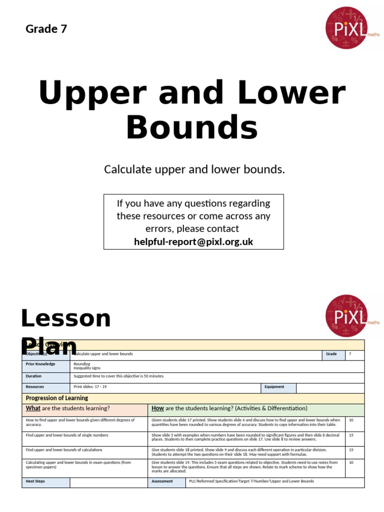 Upper and Lower Bounds | PDF | Significant Figures | Arithmetic