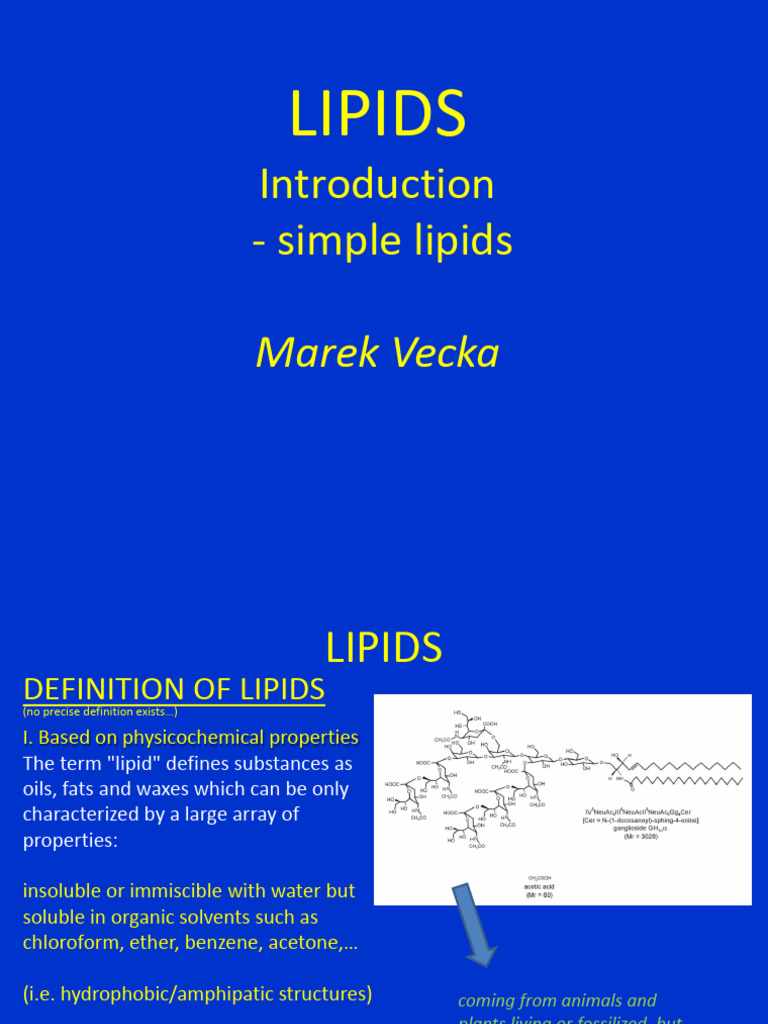 Simple Lipids: Structure and Definition | PDF | Lipid | Polyunsaturated Fat