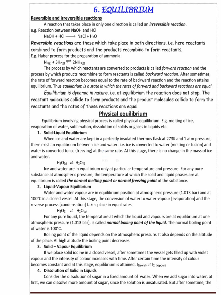 Chapter 6. Equilibrium | PDF