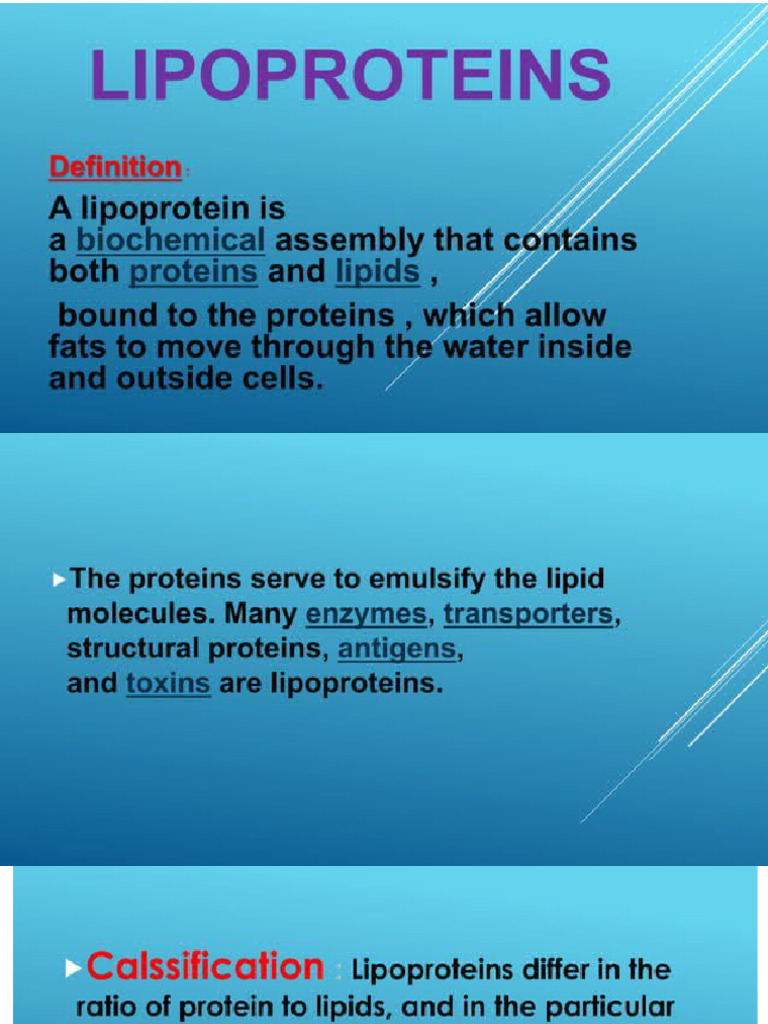 Lipoproteins Metabolism | PDF