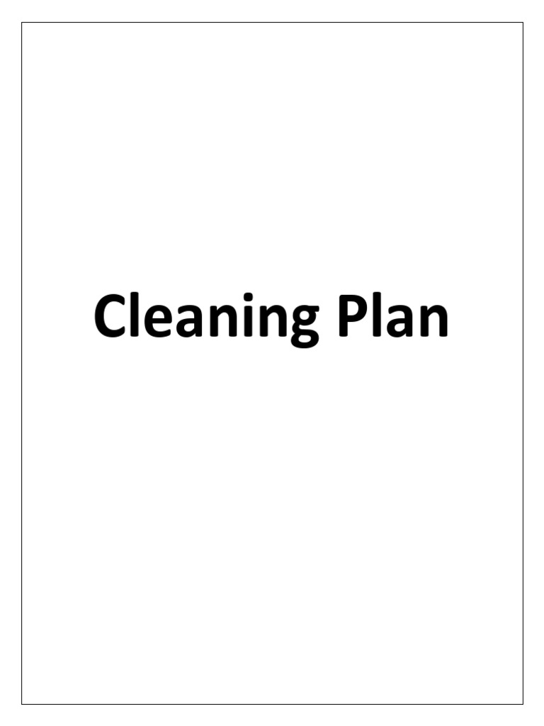 Cleaning Plan | PDF
