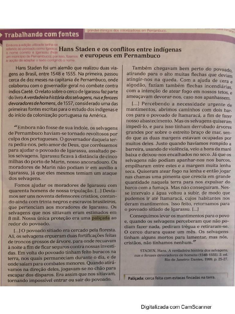 Hans Staden e Os Conflitos Entre Indígenas e Europeus em Pernambuco | PDF