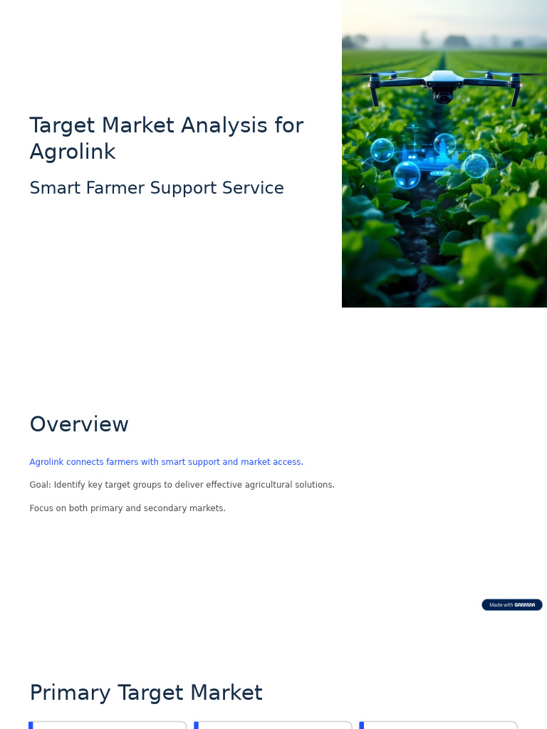 Target Market Analysis For Agrolink | PDF