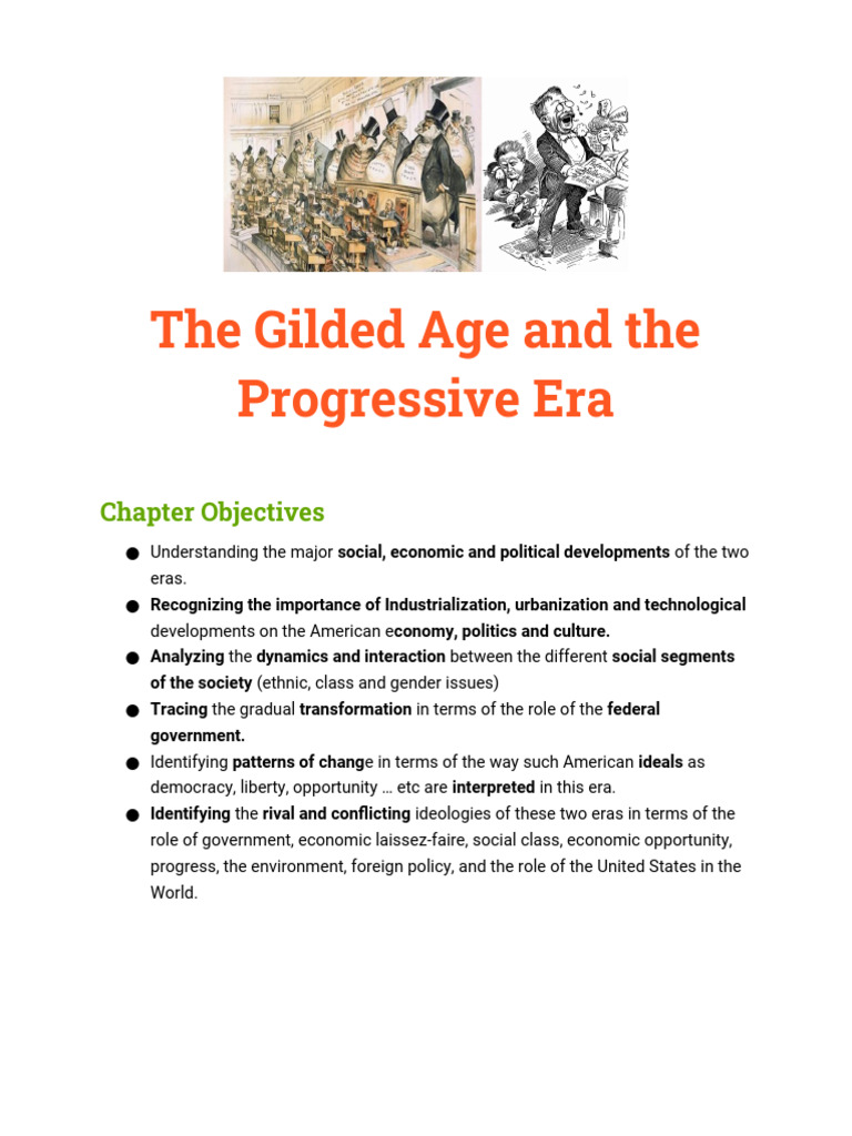 CH I - The Gilded Age & The Progressive Era | PDF | Progressivism In ...