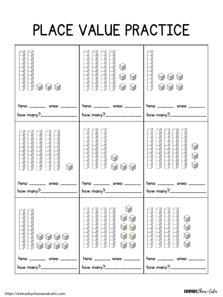 Place Value Practice Worksheet | PDF