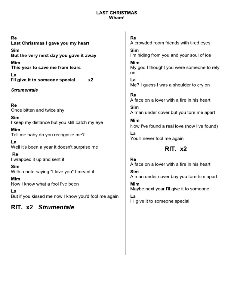 Last Christmas Acc | PDF