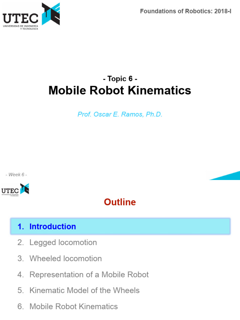 Topic6 Mobile Robot Kinematics | PDF | Walking | Kinematics