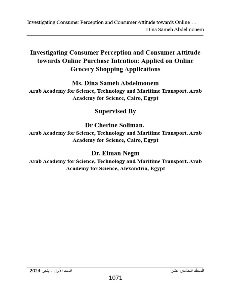 Investigating Consumer Perception and Consumer Attitude Towards Online ...