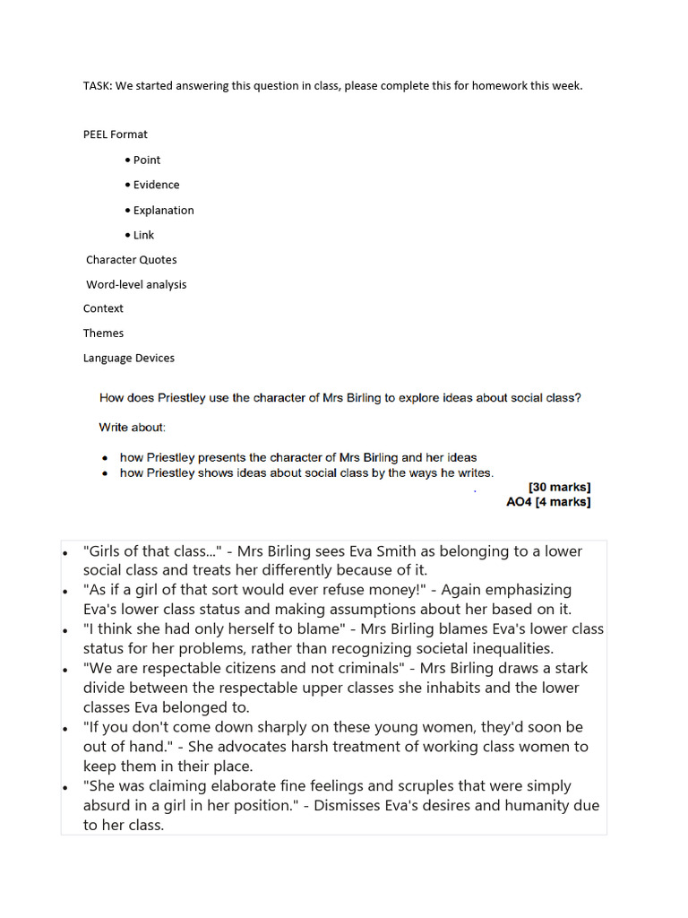 GCSE English Literature an Inspector Calls | PDF | Liberal Arts ...