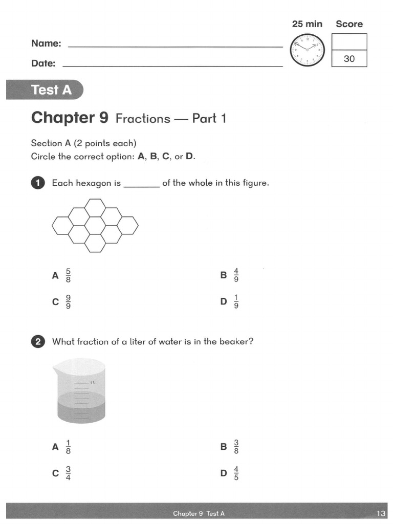 Math Test CH 09 Test A | PDF