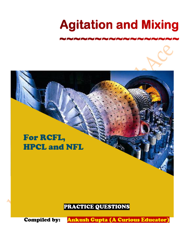 Agitation and Mixing Practice Questions | PDF | Gases | Physical Sciences