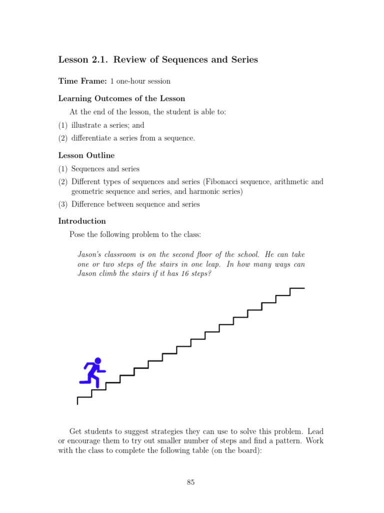 MATH 1085 - Review of Sequences and Series | PDF | Sequence | Summation