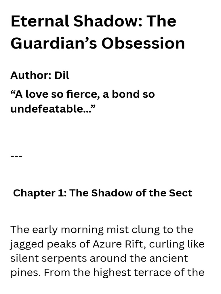 Shadow-Phoenix: A Guardian's Love | PDF