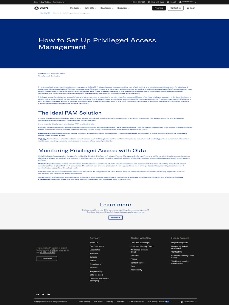 Okta Privileged Access Management Overview | PDF | Computing | Computer ...