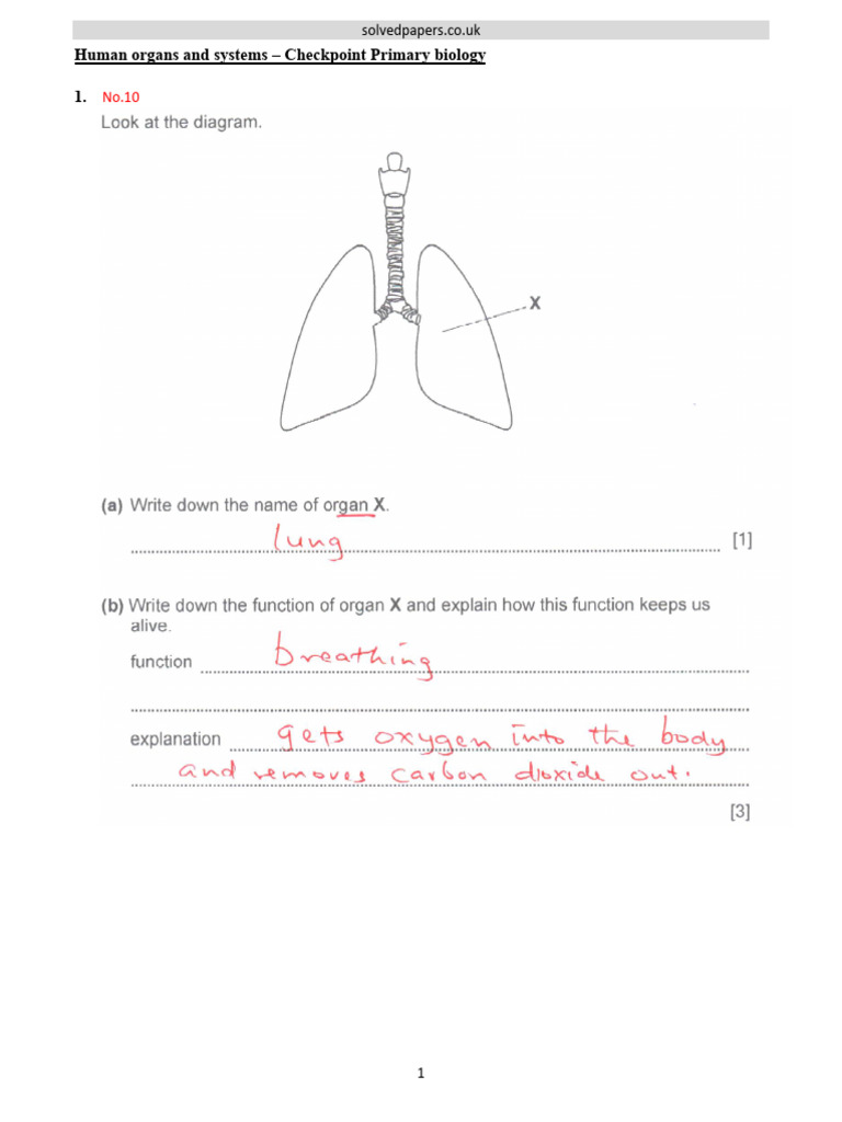 Sample Human Organs and Systems996685266022 Checkpoint Primary Biology ...