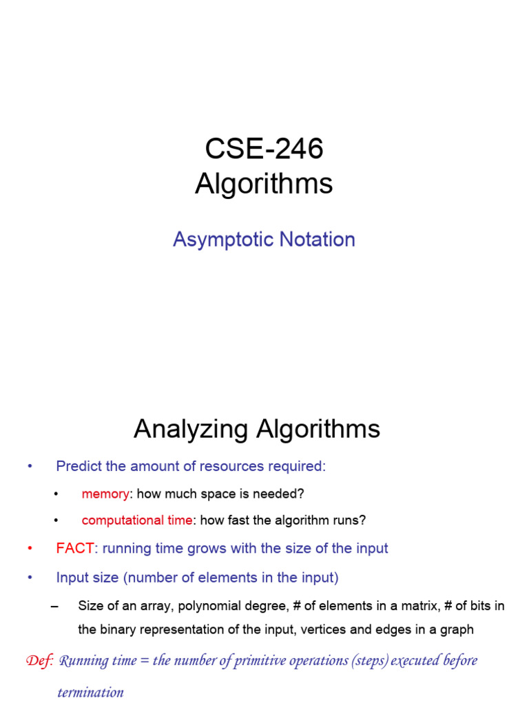 Asymtotic Notation | PDF | Time Complexity | Logarithm