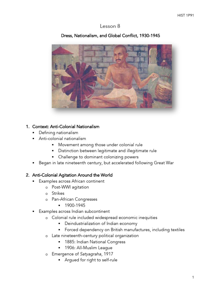 1P91 Lesson 8 Outline | PDF | Fascism | Nationalism