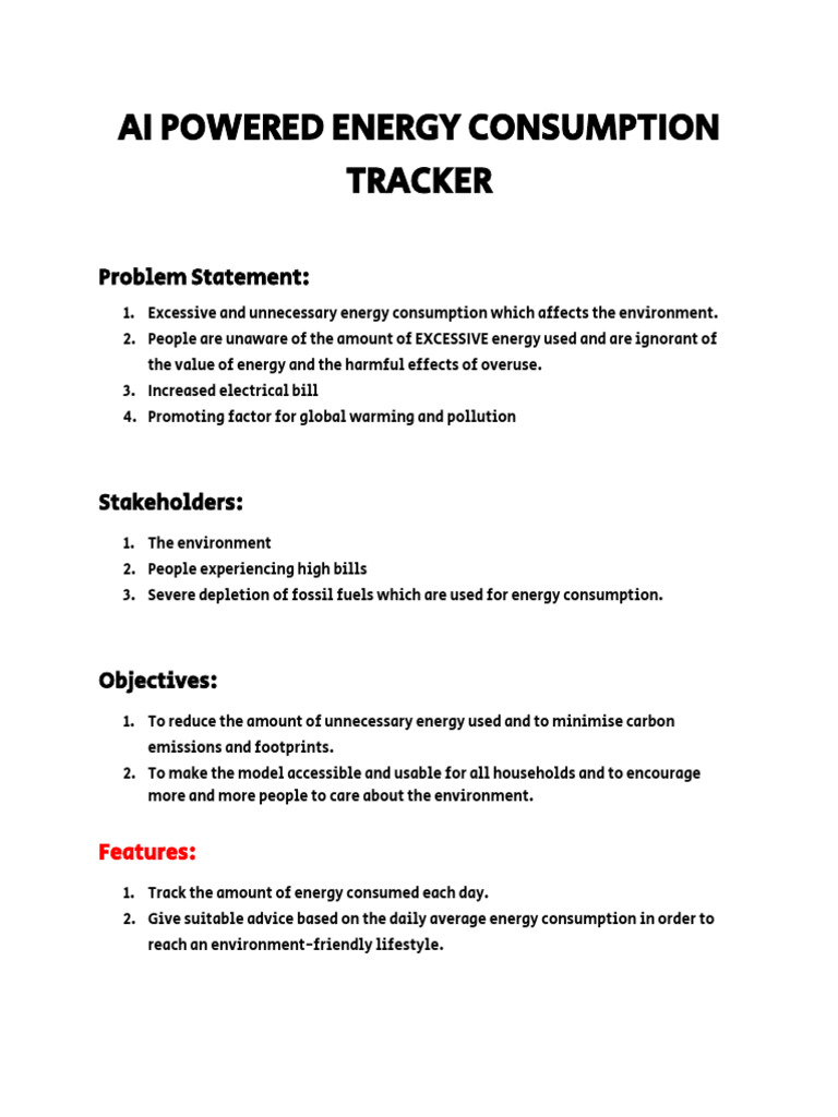 Ai Powered Energy Consumption | PDF