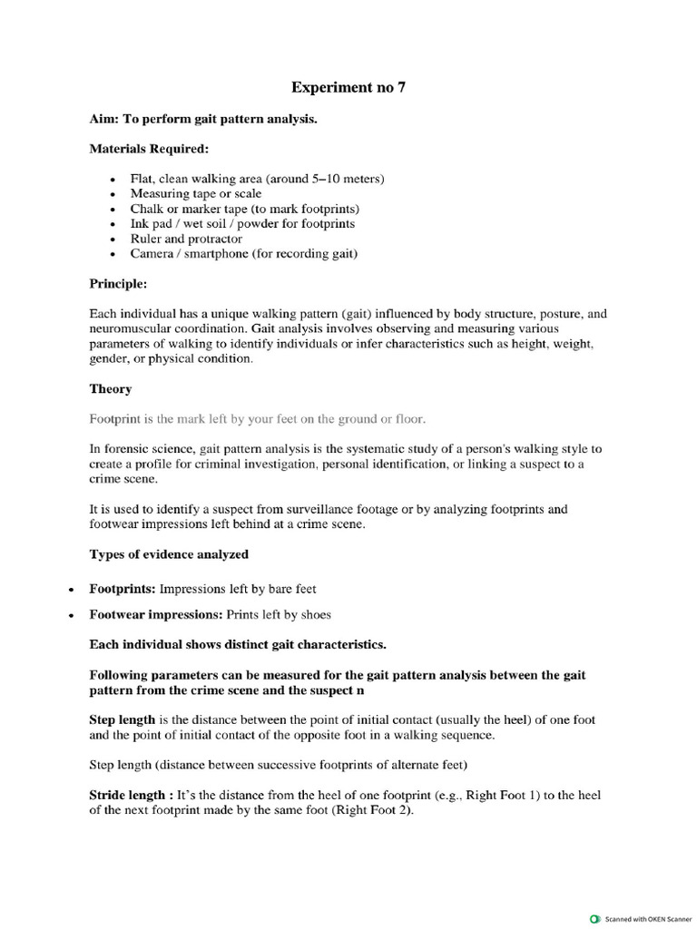 Gait Pattern Analysis | PDF