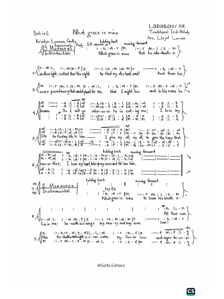 What Grace Is Mine - Larson | PDF
