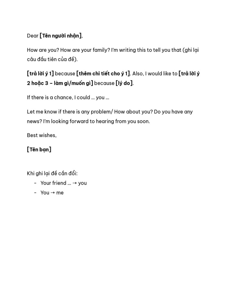 B1 Template Writing | PDF