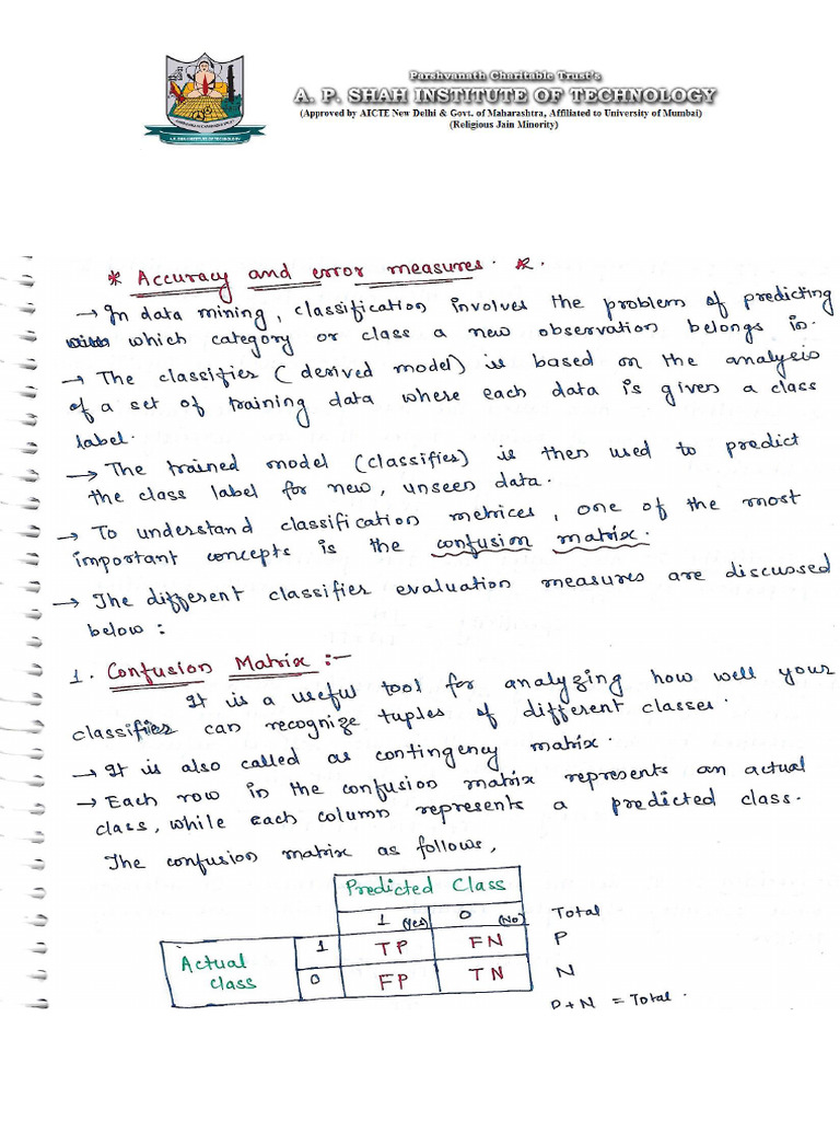 Performance Evaluation Metrics | PDF