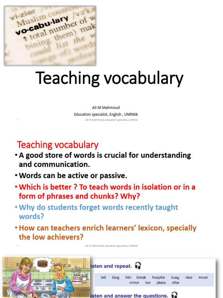 Effective Vocabulary Teaching Strategies | PDF