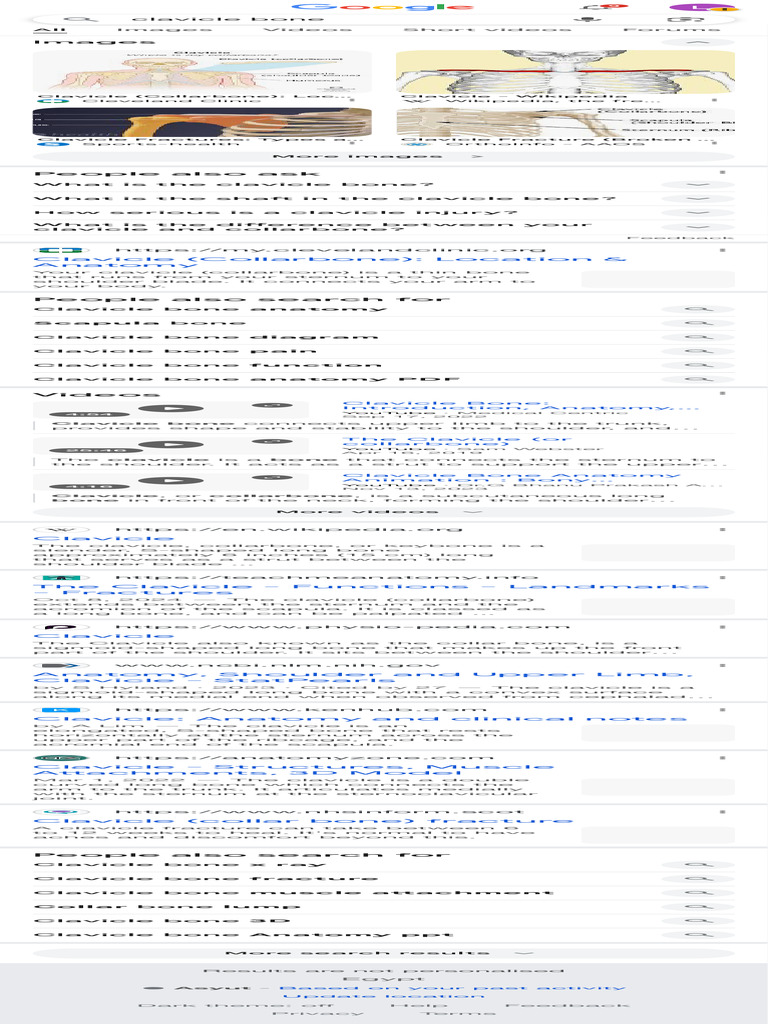 Clavicle Bone - Google Search | PDF | Primate Anatomy | Shoulder